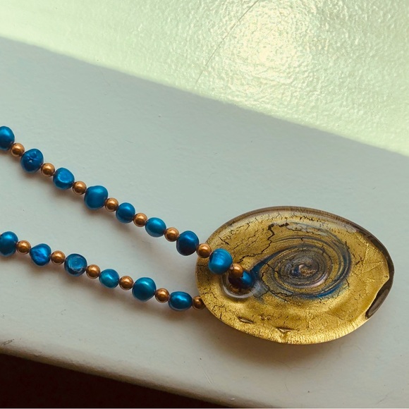 Jewelry | Murano Glass Pendant Necklace | Poshmark